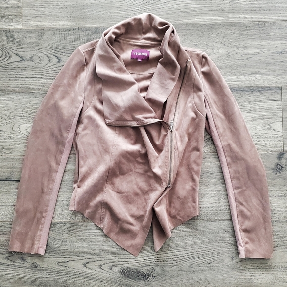 Vigoss | Jackets & Coats | Vigoss Pink Faux Suede Jacket | Poshmark